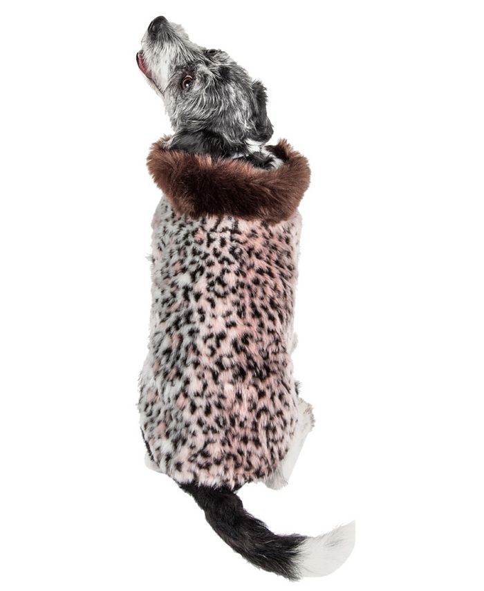 Pet Life Luxe 'Furracious' Cheetah Patterned Faux Fur Dog Coat Jacket ...