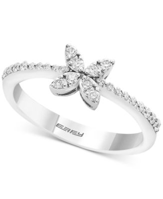 EFFY Collection EFFY® Diamond Butterfly Ring (1/4 ct. t.w.) in 14k ...