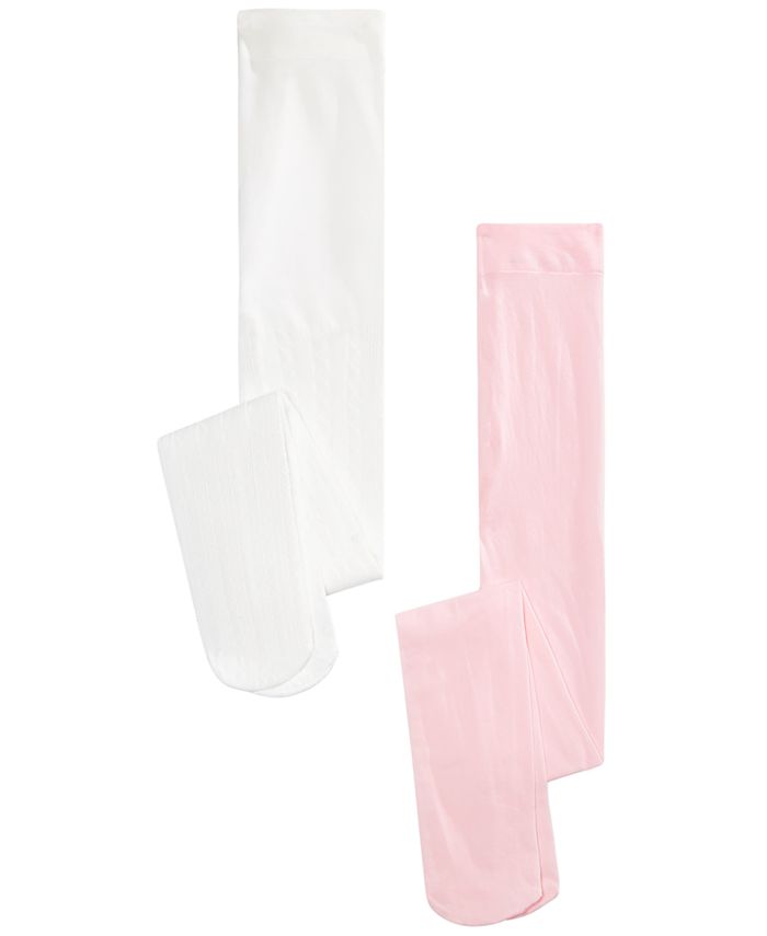 Trimfit Little & Big Girls 2-Pk. Textured & Solid Tights - Macy's