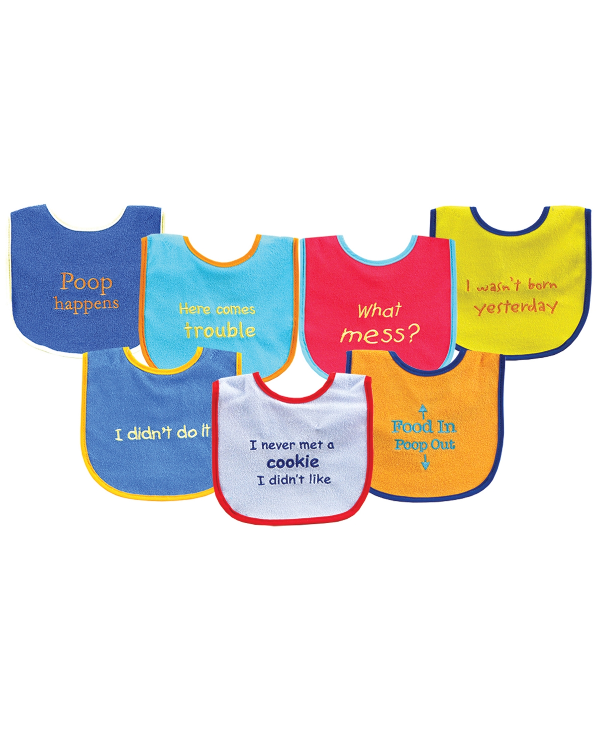 Click here for Luvable Friends Girls 7Pk Terry and Peva Bibs - Mu... prices