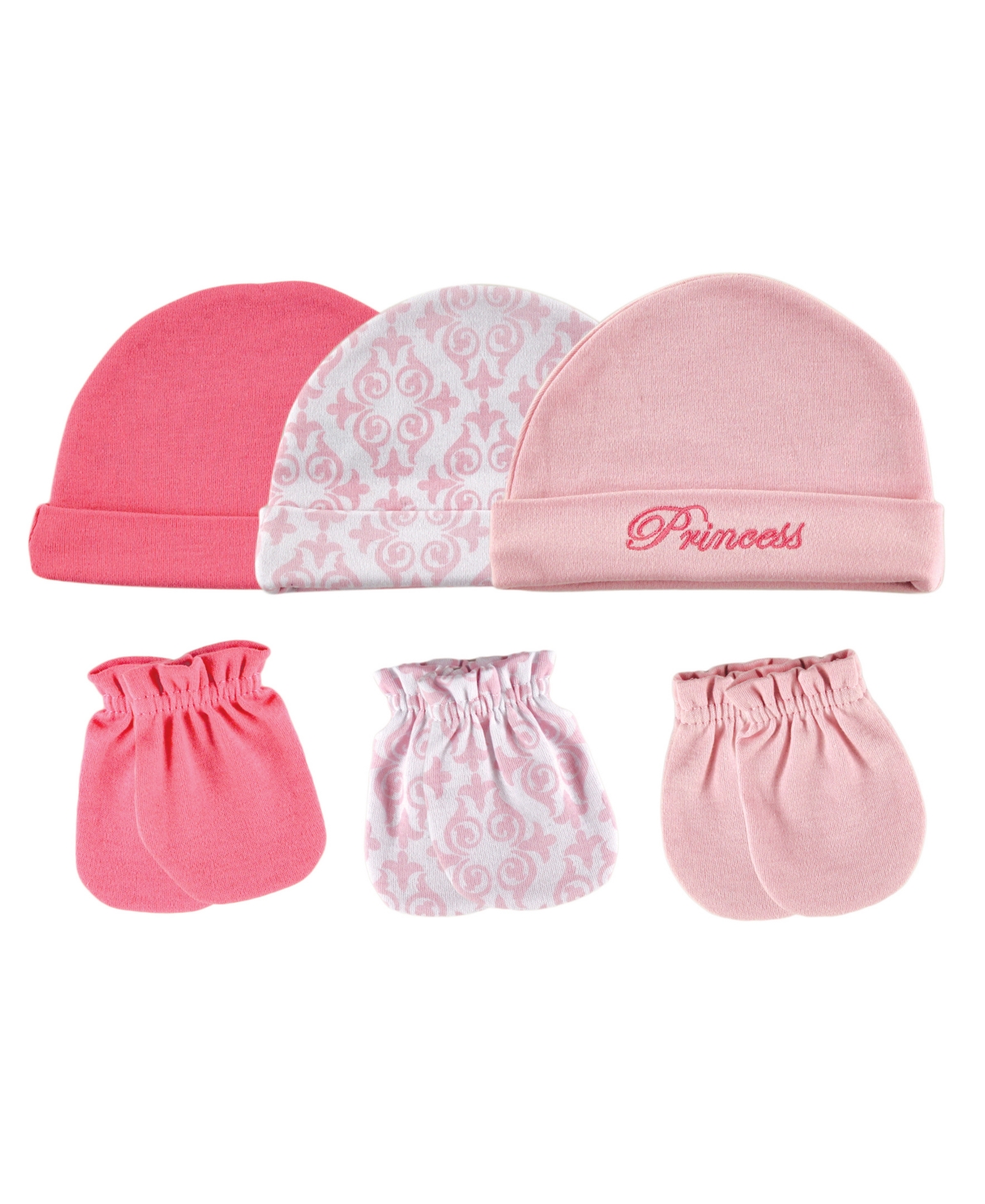 Click here for Luvable Friends Baby Girls Cotton Caps and Scratch... prices