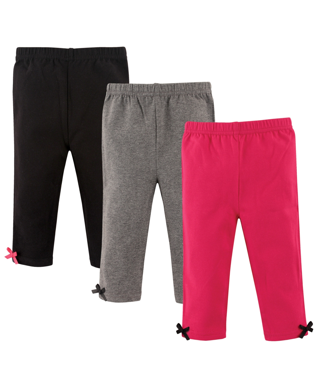 Hudson Baby Baby Girls Hudson Cotton Pants and Leggings - Rose and Black