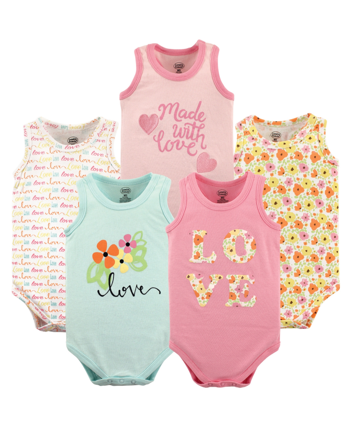 Click here for Luvable Friends Baby Girls Breathable Cotton Sleev... prices