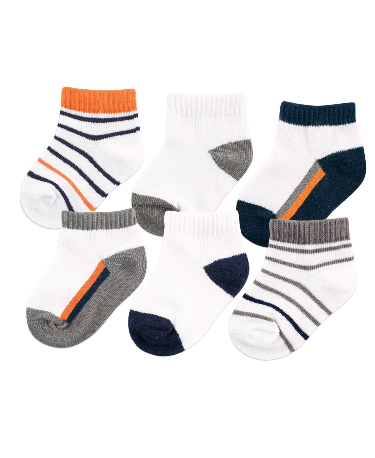 Click here for Yoga Sprout Baby Boys Socks - Orange charcoal 6-pa... prices
