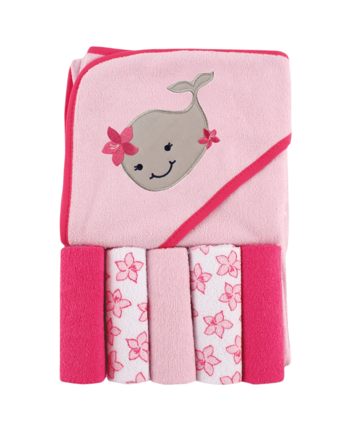 Click here for Luvable Friends Girls Hooded Towel with Five Washc... prices