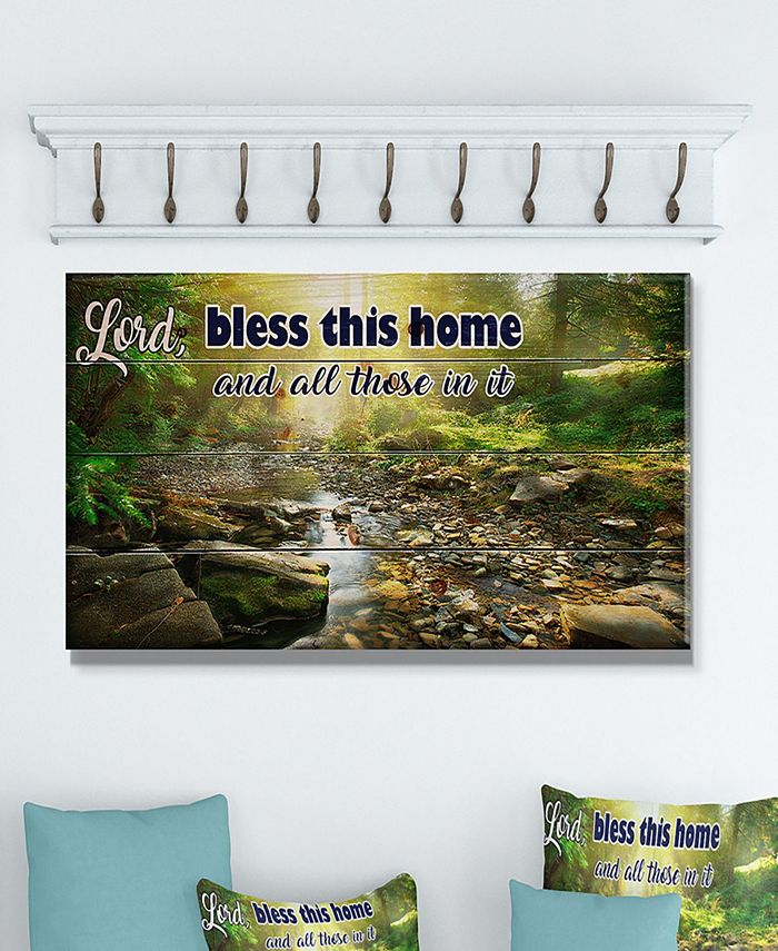 Design Art 'Lord Bless this house and all those in it. Sun' Wood Wall ...