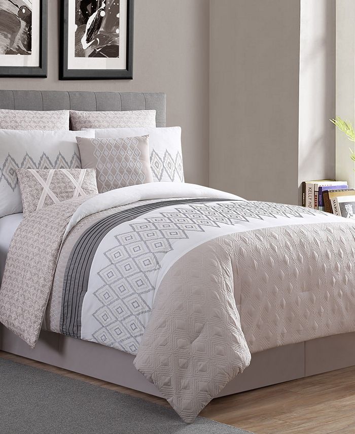 VCNY Home Caprice 8 Piece King Comforter Set - Macy's