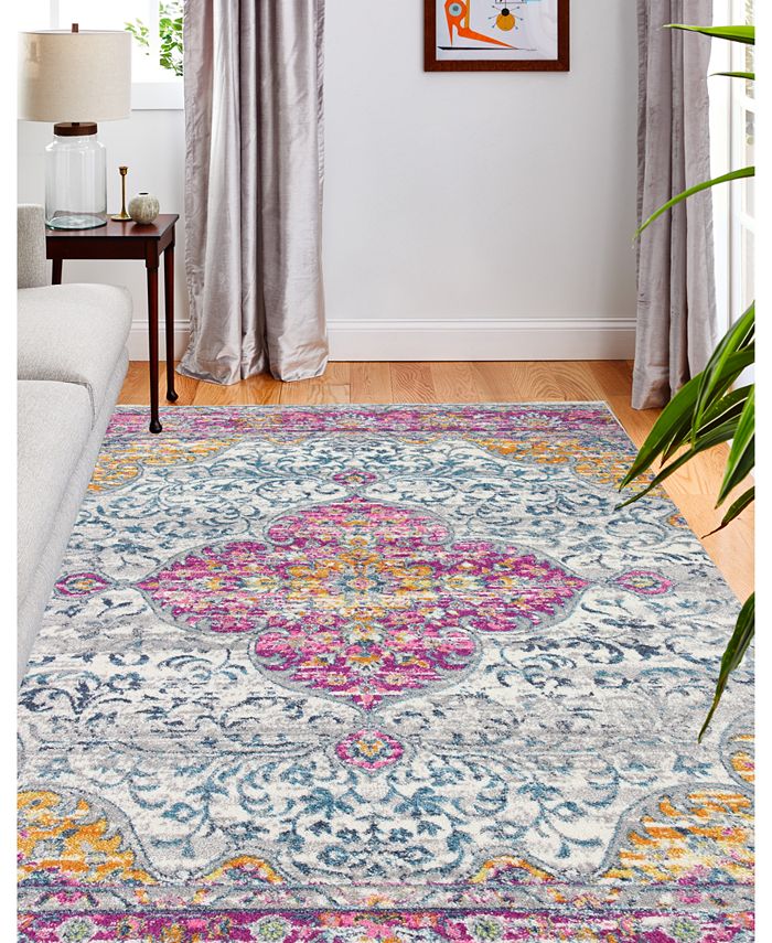 BB Rugs CLOSEOUT! Cassius CSS-510 Ivory 2'6" x 8' Runner Area Rug - Macy's