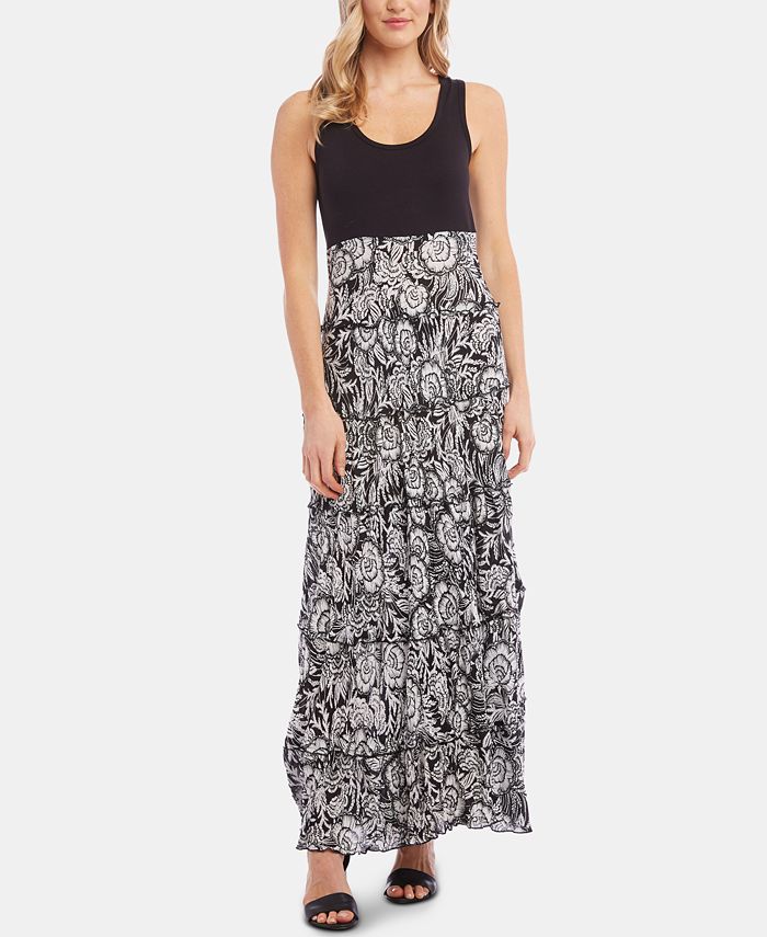 Karen Kane Printed Tiered Maxi Dress, A Macy's Exclusive - Macy's