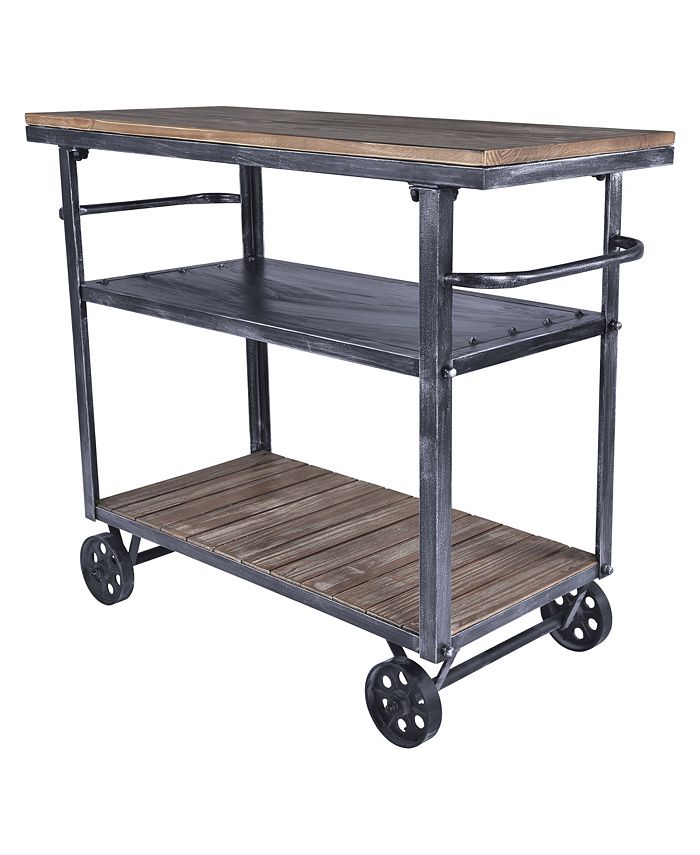 Armen Living Reign Kitchen Cart, Quick Ship - Macy's