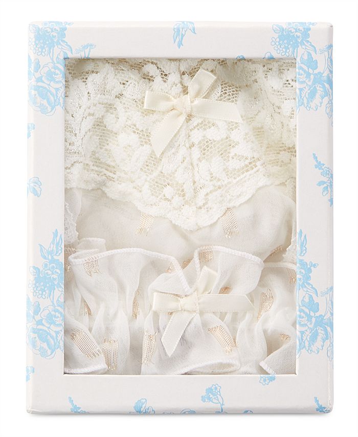 Hanky Panky Women's Sparkle Scalloped Lace Low-Rise Thong and Leg ...