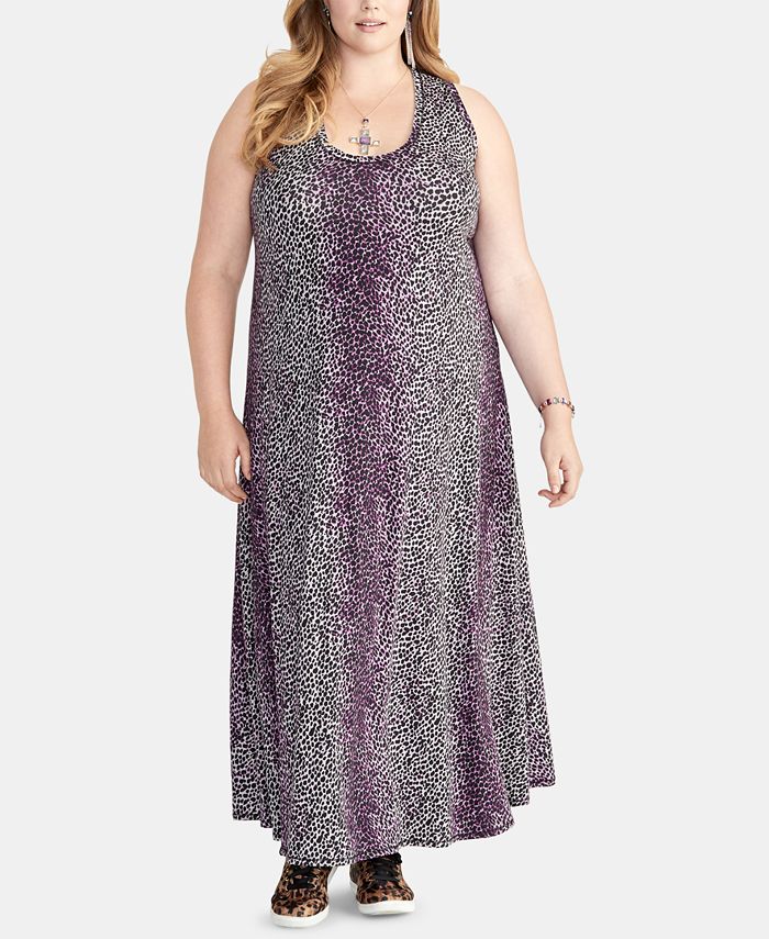 RACHEL Rachel Roy Plus Size Printed Racerback Maxi Dress - Macy's