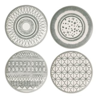 ED Ellen DeGeneres Crafted by Royal Doulton Charcoal Grey 8" Plates ...
