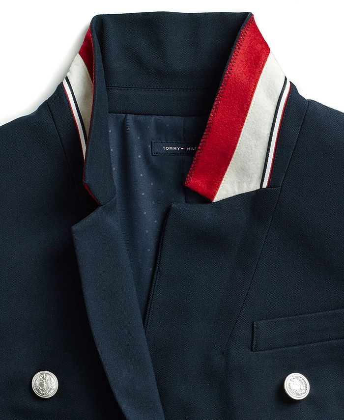 Tommy Hilfiger Women's Georgi Nautical Blazer with Magnetic Closures ...