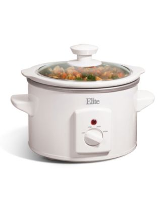 Elite Cuisine 1.5 Quart Mini Slow Cooker in Stainless Steel - Macy's