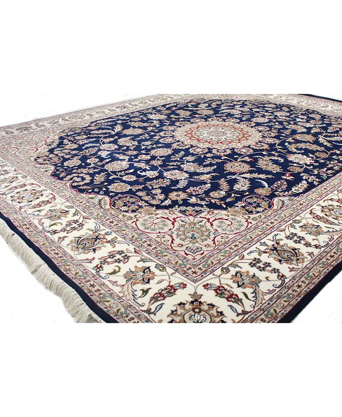 BB Rugs Fine Indo Nain 628744 Blue/Ivory 8'3" x 10' Area Rug - Macy's