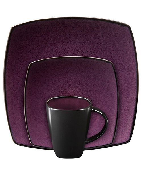 Soho Lounge Square 16 Piece Dinnerware Set & Reviews - Dinnerware ...
