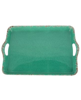 Studio California Mauna Rectangular Serving Tray in Crackle Look Decal ...