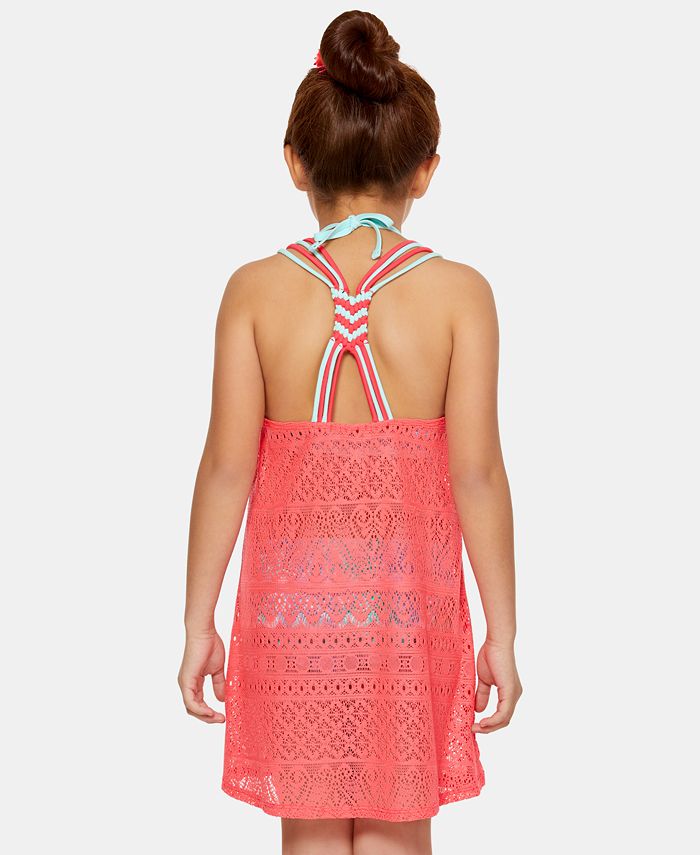Summer Crush Big Girls Macrame-Back Swim Cover-Up - Macy's
