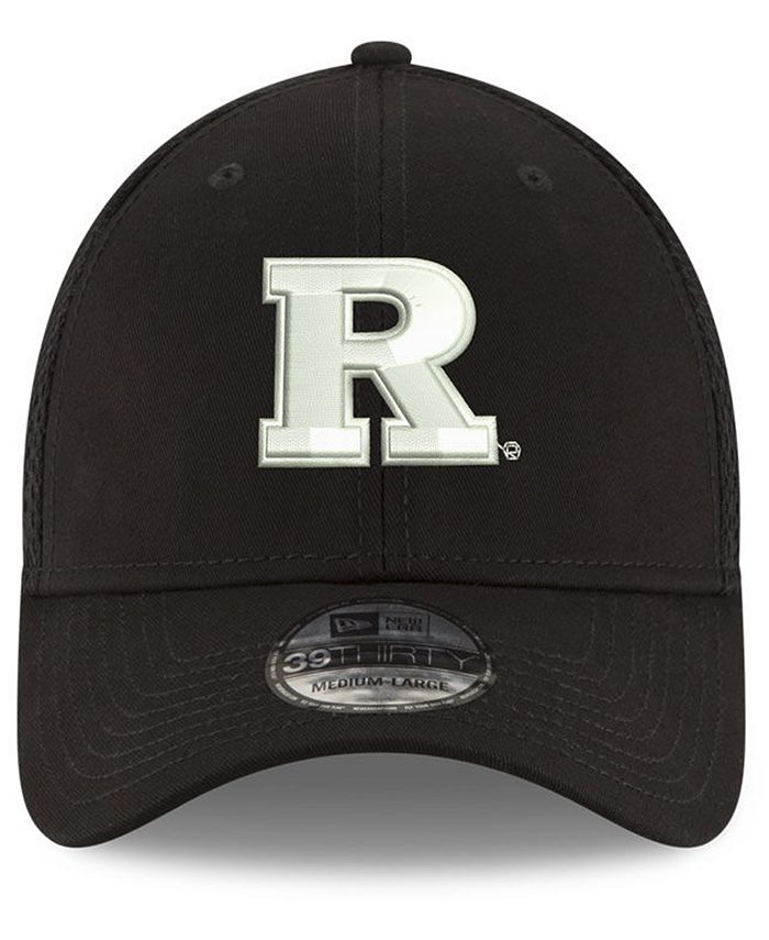 New Era Rutgers Scarlet Knights Black White Neo 39THIRTY Stretch Fitted ...