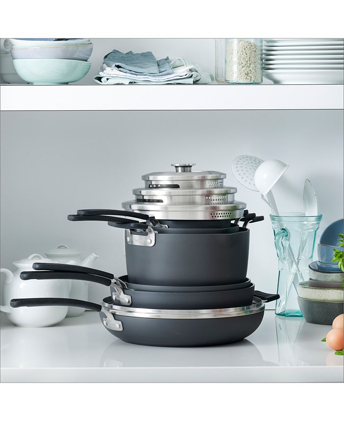 GreenPan Levels 11-Pc. Stackable Ceramic Nonstick Cookware Set - Macy's