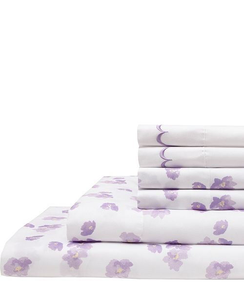 Elite Home Spring Meadow Print/ Embroidered Queen Sheet Sets & Reviews ...