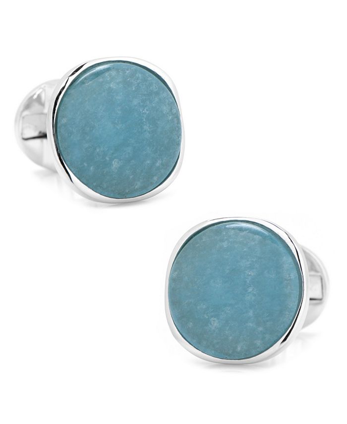 Cufflinks Inc. Sterling Classic Formal Aquamarine Jade Cufflinks - Macy's