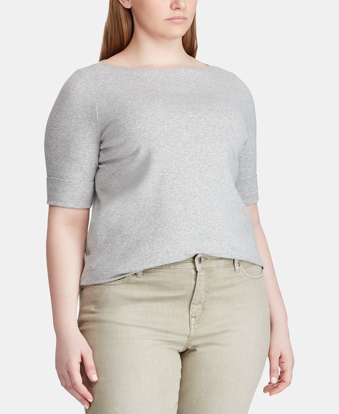 Lauren Ralph Lauren Plus Size Stretch Top - Macy's