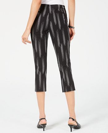 Alfani Petite Printed High-Waist Capri Pants, Created for Macy's - Macy's