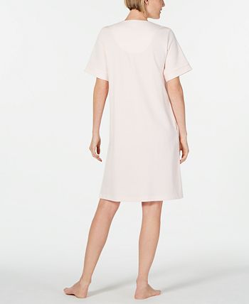 Miss Elaine Smocked Waffle-Knit Zip Robe - Macy's