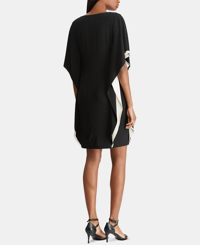 Lauren Ralph Lauren Two-Tone Ruffled Shift Dress - Macy's