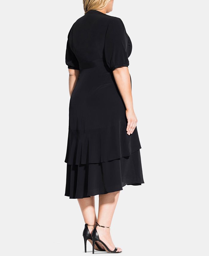 City Chic Trendy Plus Size Delight Wrap Dress - Macy's