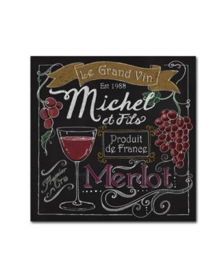 Fiona Stokes-Gilbert 'Wine Chalkboard I' Canvas Art - 35" x 35" x 2 ...