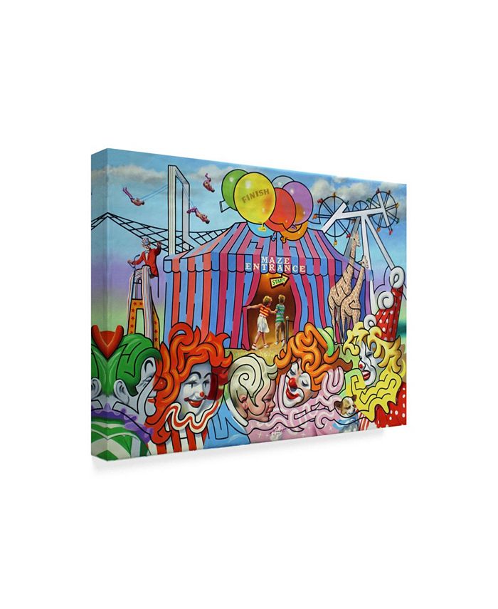 Trademark Global D. Rusty Rust 'Circus Maze' Canvas Art - 24" x 18" x 2 ...