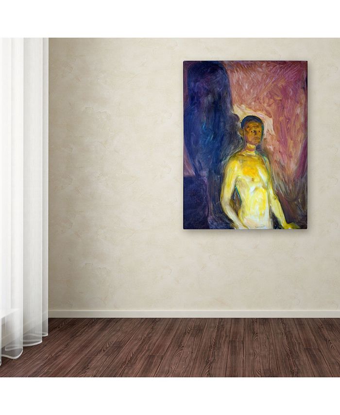 Trademark Global Edvard Munch 'Selfportrait In Hell' Canvas Art - 47" x ...