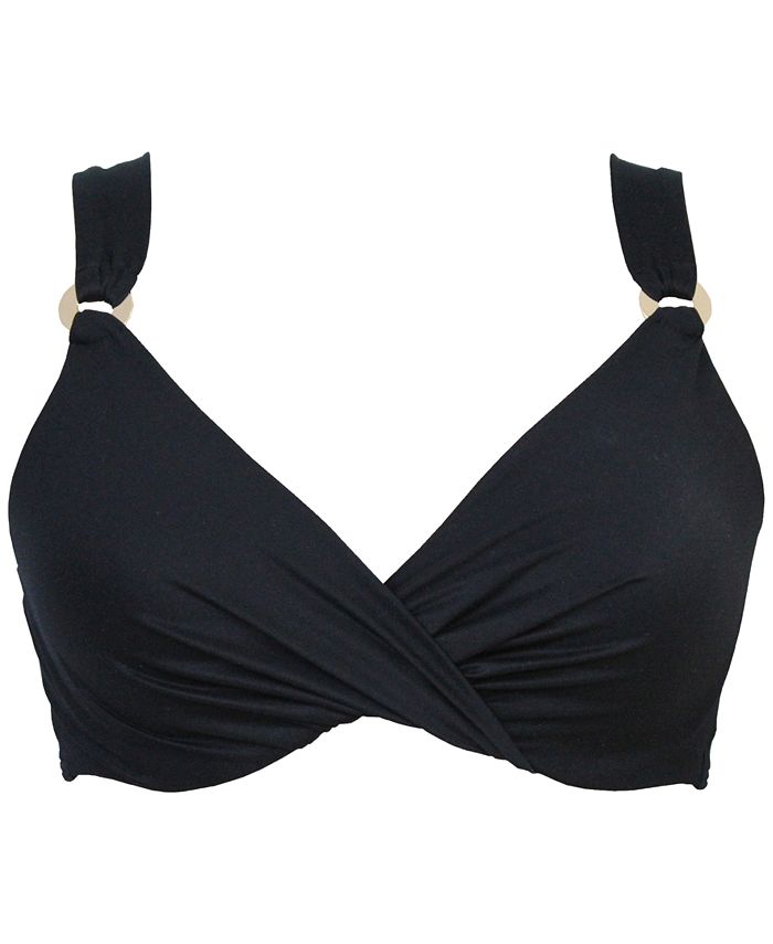 Miraclesuit Twist-Front Plunge Bra-Size Bikini Top - Macy's