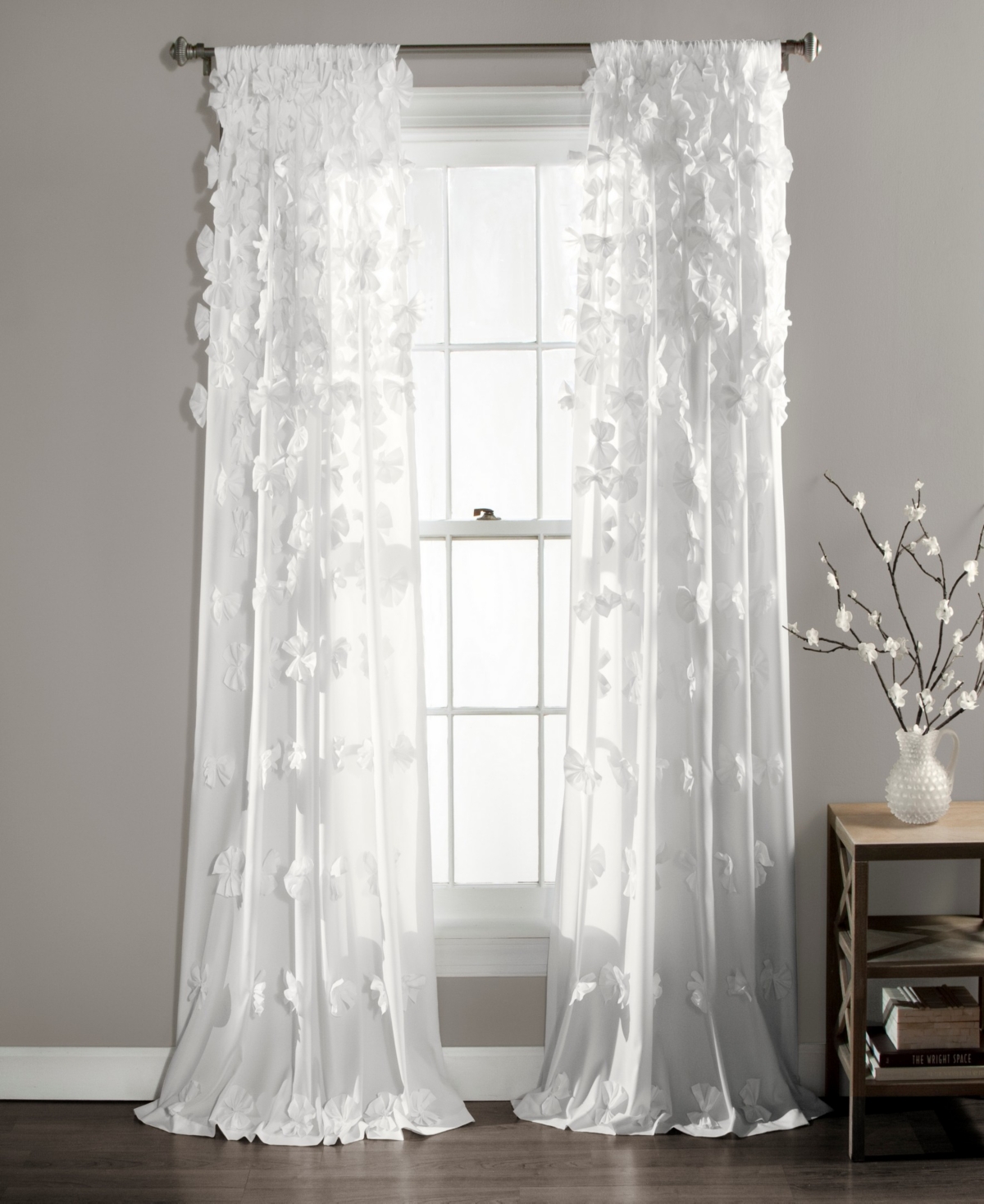 Click here for Lush Decor Riley Window Curtain Panel - White prices