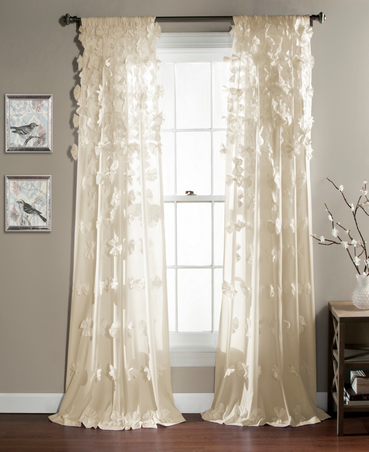 Click here for Lush Decor Riley Window Curtain Panel - Ivory prices