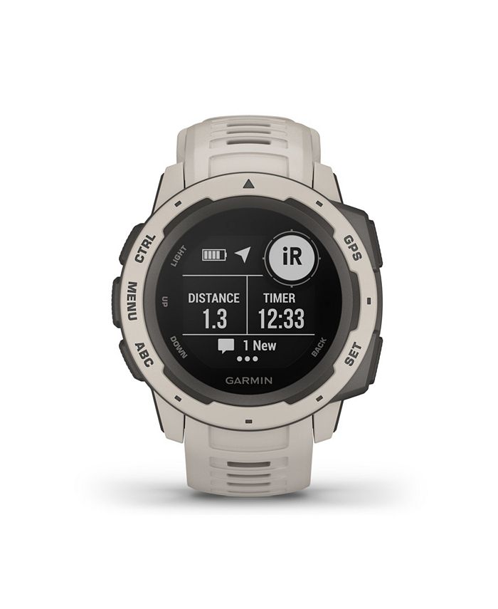 Garmin Unisex Instinct Tundra Silicone Strap Smart Watch 23mm - Macy's