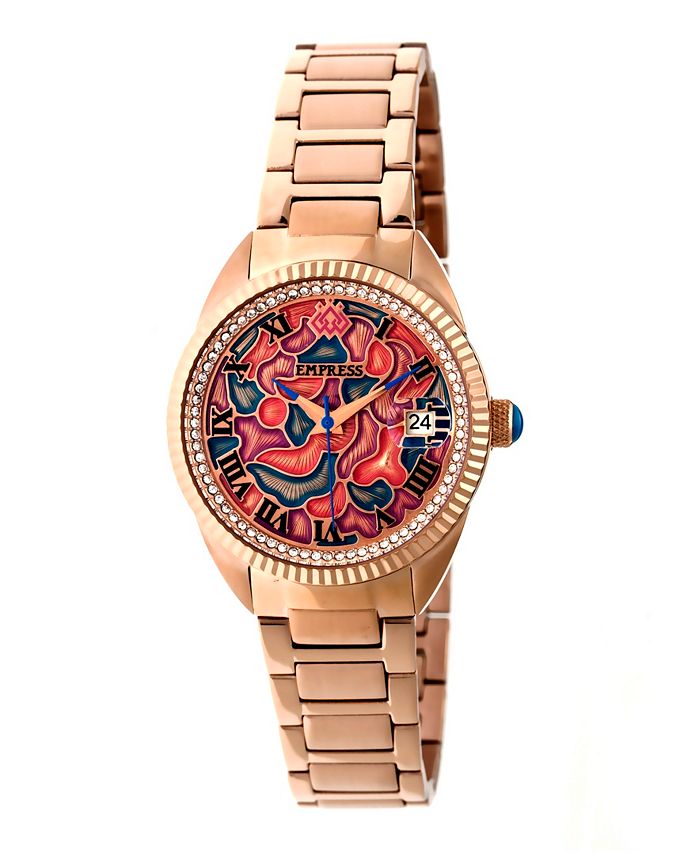 Empress Helena Automatic Rose Gold Stainless Steel Watch 36mm - Macy's