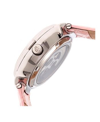 Empress Francesca Automatic Light Pink Leather Watch 35mm - Macy's