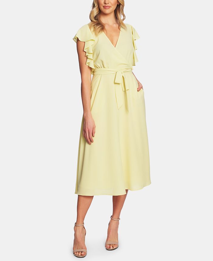 1.STATE Ruffled Faux-Wrap Dress - Macy's