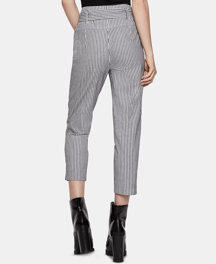 BCBGeneration Striped Cropped Trousers - Macy's
