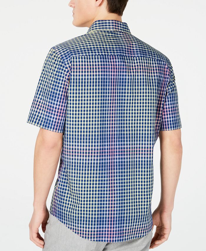 Alfani Men's Bright Spot Plaid Shirt, Created for Macy's - Macy's