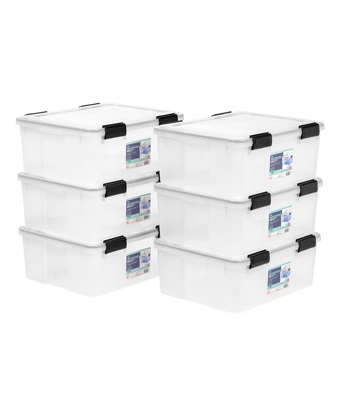 IRIS USA Iris 30 Quart Weather tight Storage Box, 6 Pack - Macy's