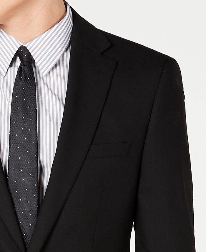 Calvin Klein Men's Slim-Fit Black Solid Suit - Macy's