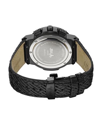 Jbw Men's Saxon Diamond (1/6 ct.t.w.) Black Ion-Plated Stainless Steel ...