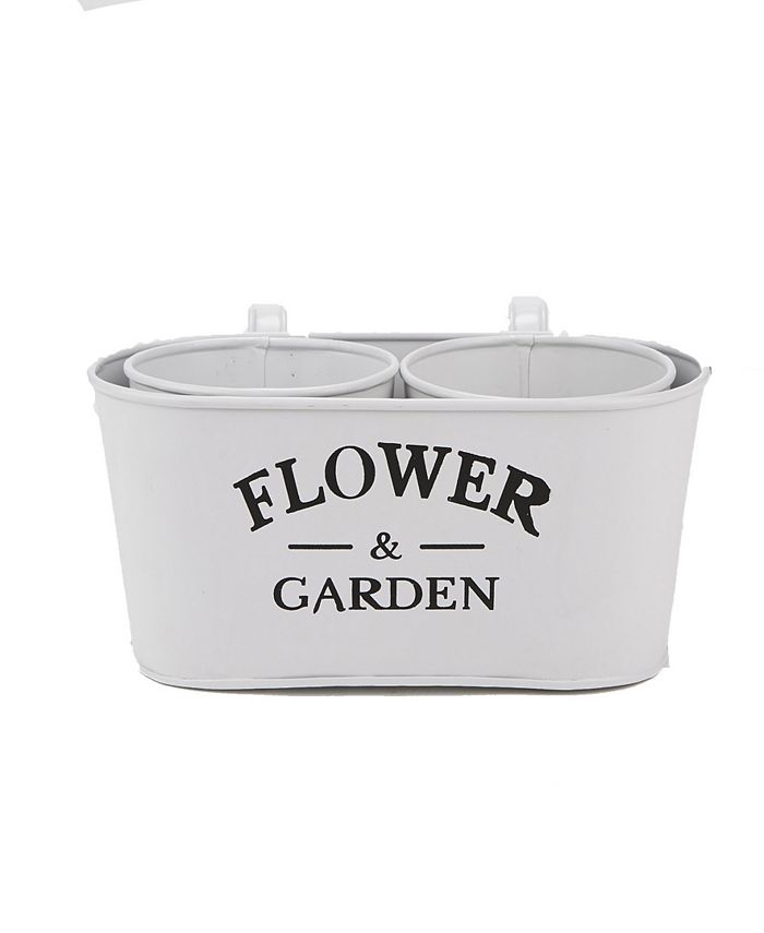 Mind Reader Planter Set Flower Pots with Handles 3 Pieces - Macy's