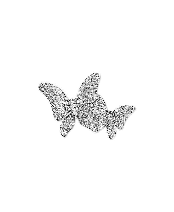 EFFY Collection EFFY® Diamond Pavé Butterfly Ring (2-1/6 ct. t.w.) in ...