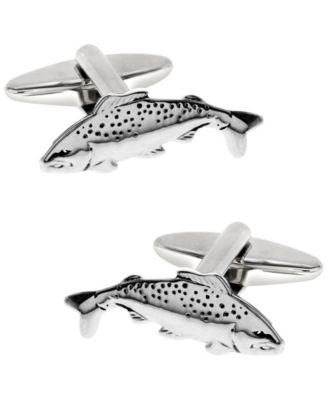 Sutton Silver-Tone River Fish Cufflinks - Macy's